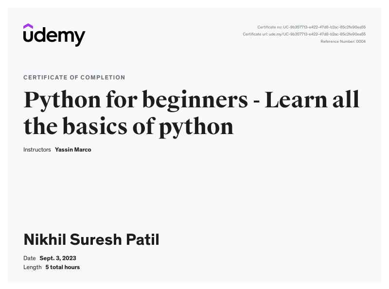 Nikhil Patil on LinkedIn: #python #programming #learning # ... Nikhil Patil on LinkedIn: #python #programming #learning # ...