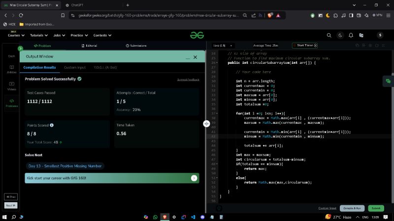 Day 12 of my 160-day #DSA journey with GeeksforGeeks Successfully ... Day 12 of my 160-day #DSA journey with GeeksforGeeks Successfully ...