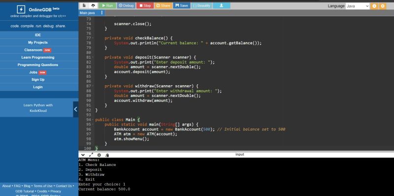 Vishnu Vardhan on LinkedIn: #java #coding #internship #atminterface # ... Vishnu Vardhan on LinkedIn: #java #coding #internship #atminterface # ...