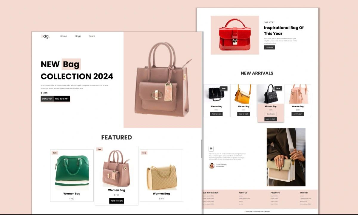 Oumaima aouane on LinkedIn: Responsive Bags Shop Template Using HTML ... Oumaima aouane on LinkedIn: Responsive Bags Shop Template Using HTML ...