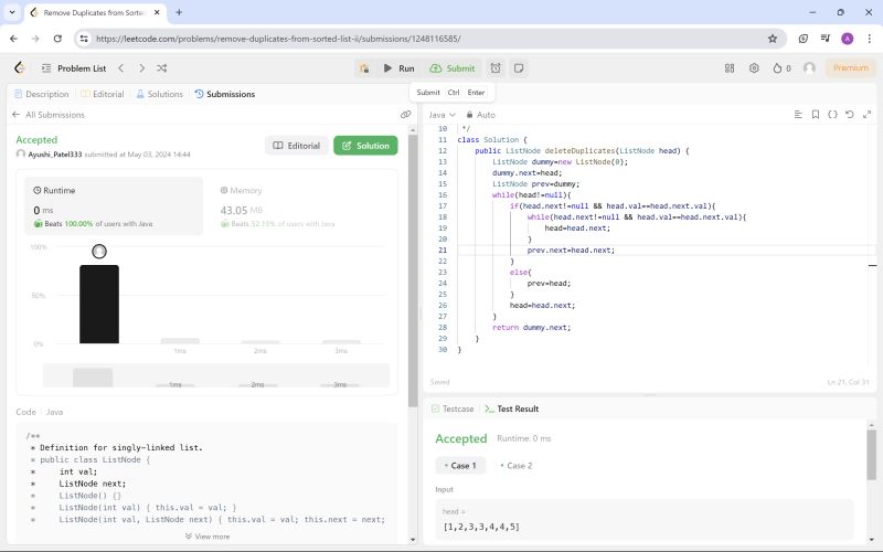 Day 55 of #100DaysOfCode challenge: Remove Duplicates | Ayushi Patel ... Day 55 of #100DaysOfCode challenge: Remove Duplicates | Ayushi Patel ...