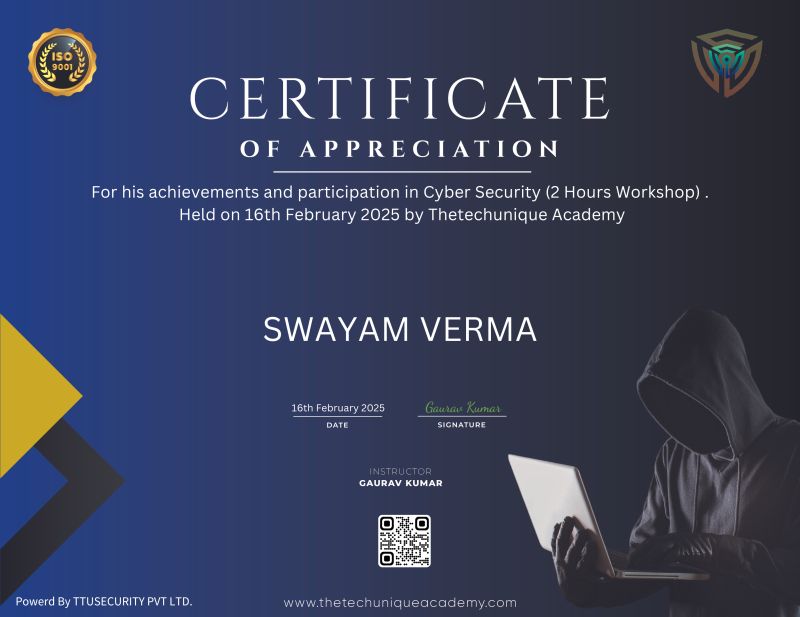 #cybersecurity #techlearning #certificate #thetechuniqueacademy ... #cybersecurity #techlearning #certificate #thetechuniqueacademy ...