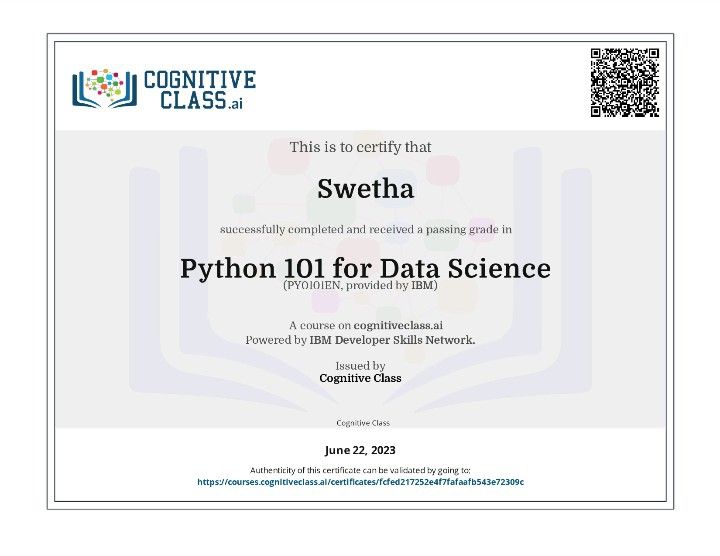 Swetha . N on LinkedIn: #share #pythonfordatascience Swetha . N on LinkedIn: #share #pythonfordatascience
