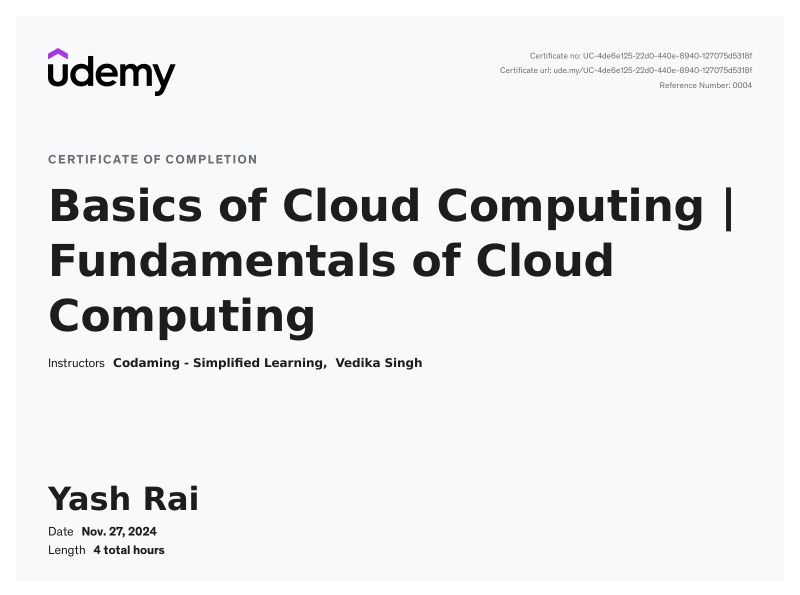 Yash Rai on LinkedIn: #cloudcomputing #professionalgrowth # ... Yash Rai on LinkedIn: #cloudcomputing #professionalgrowth # ...