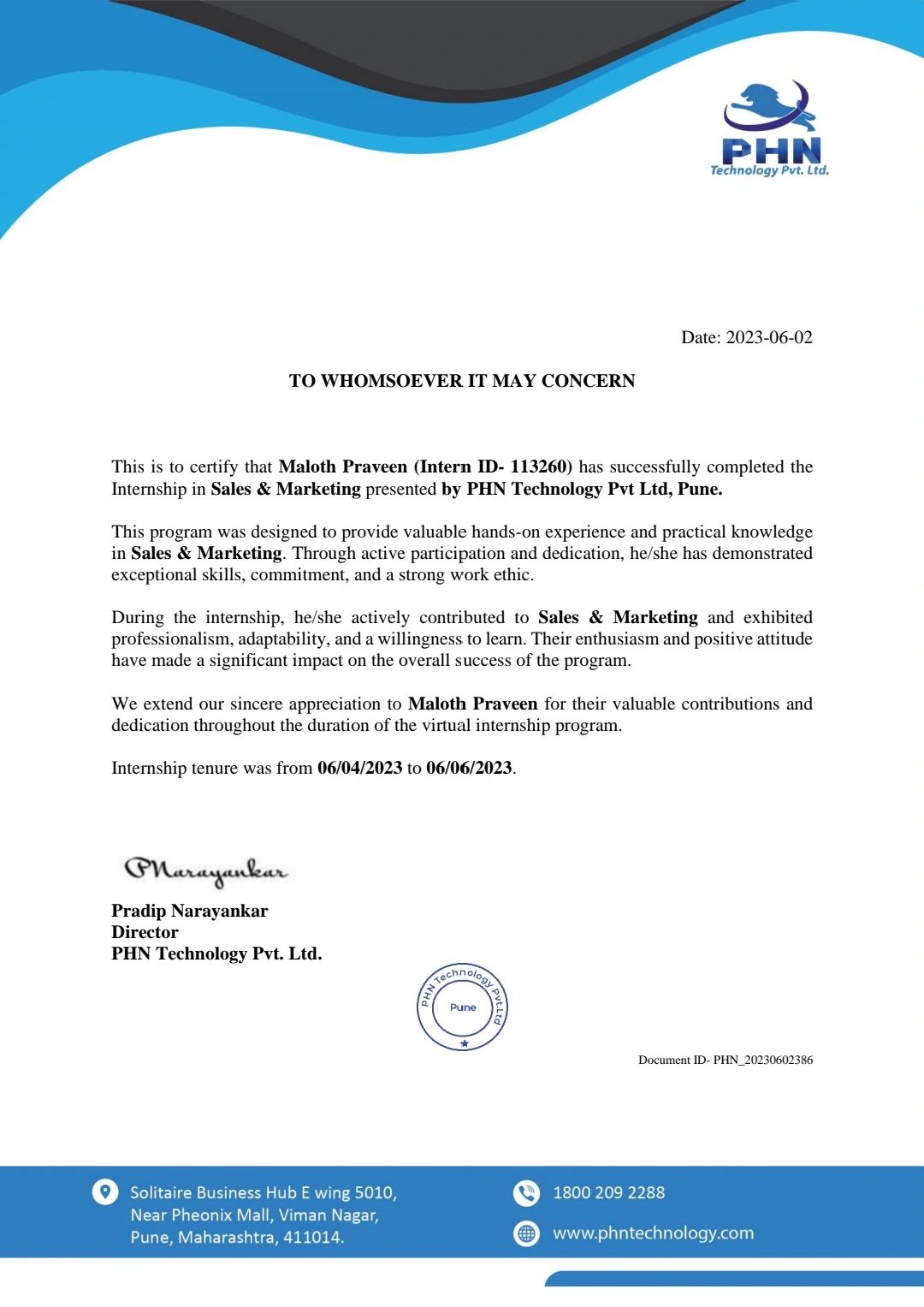 Praveen Maloth on LinkedIn: #internship # ... Praveen Maloth on LinkedIn: #internship # ...