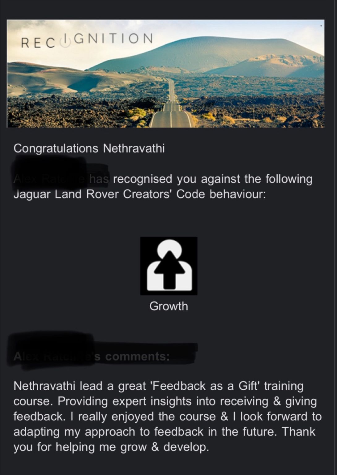 Nethravathi Ananda on LinkedIn: #jaguarlandrover #jlr #corevalues # ... Nethravathi Ananda on LinkedIn: #jaguarlandrover #jlr #corevalues # ...