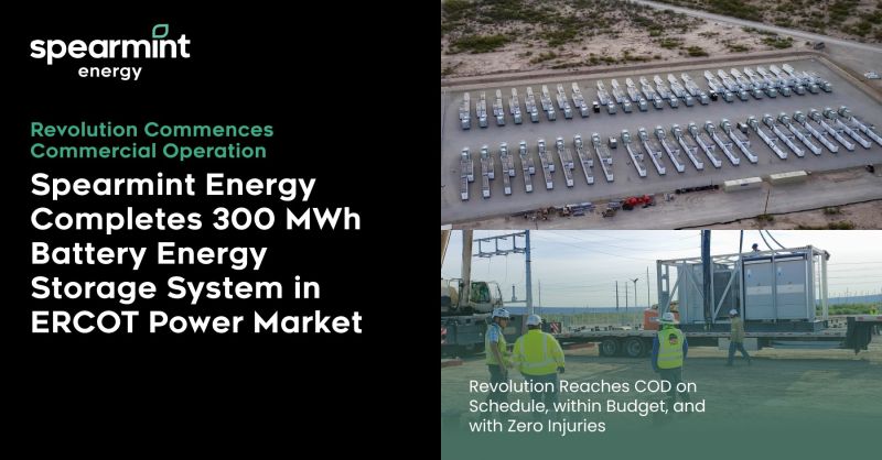 Spearmint Energy on LinkedIn: Spearmint Energy Completes 300 MWh ... Spearmint Energy on LinkedIn: Spearmint Energy Completes 300 MWh ...