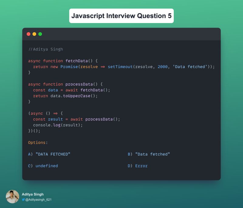 Aditya Singh 📈 on LinkedIn: #javascript #interview #javascriptlearning ... Aditya Singh 📈 on LinkedIn: #javascript #interview #javascriptlearning ...