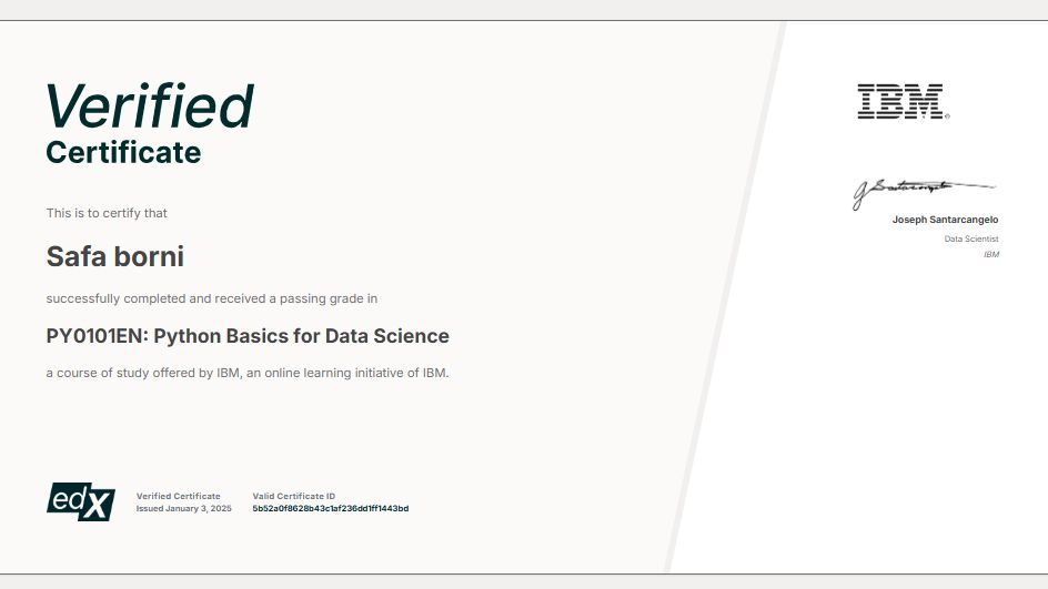 Safa Borni on LinkedIn: #dataanalysis #python #certification | 20 comments Safa Borni on LinkedIn: #dataanalysis #python #certification | 20 comments
