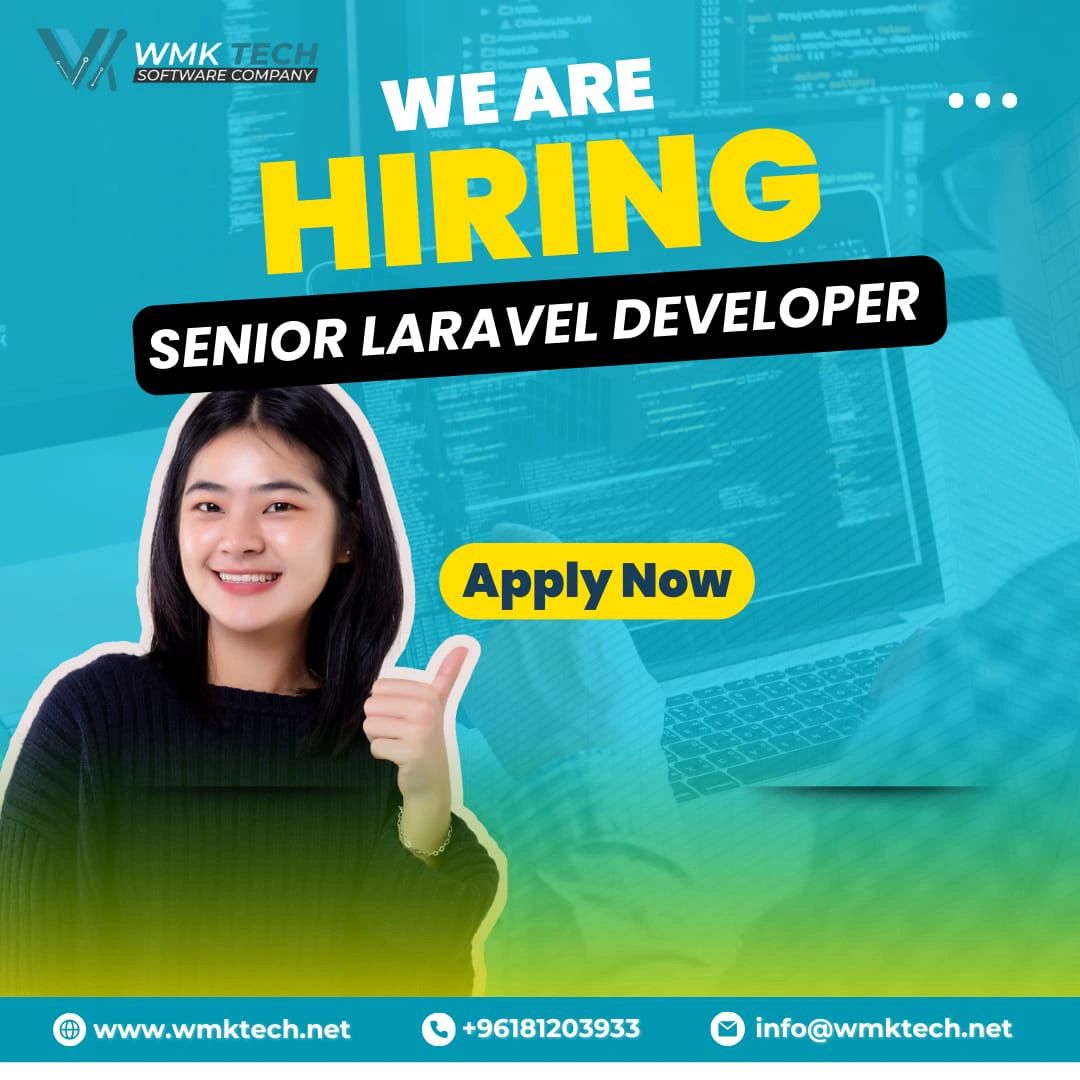 WMK Tech on LinkedIn: #hiring #laraveldeveloper #wmktech #php # ... WMK Tech on LinkedIn: #hiring #laraveldeveloper #wmktech #php # ...