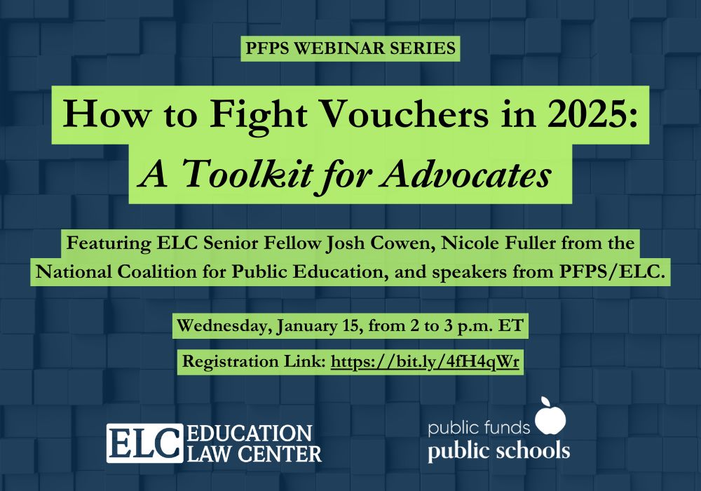 Join Public Funds Public Schools for Our First Webinar of the New Year ... Join Public Funds Public Schools for Our First Webinar of the New Year ...