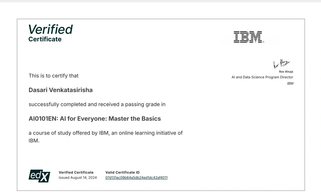 Venkata Sirisha Dasari on LinkedIn: #artificialintelligence #ai #ibm # ... Venkata Sirisha Dasari on LinkedIn: #artificialintelligence #ai #ibm # ...