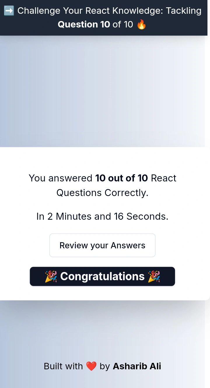 Ayesha Aziz on LinkedIn: #quiz #react #webdevelopment #giaic #learning ... Ayesha Aziz on LinkedIn: #quiz #react #webdevelopment #giaic #learning ...