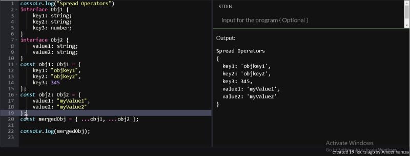 BUILTIN LOGIX #TypeScript #spreadOperators #Object #Interface | Ameer Hamza BUILTIN LOGIX #TypeScript #spreadOperators #Object #Interface | Ameer Hamza