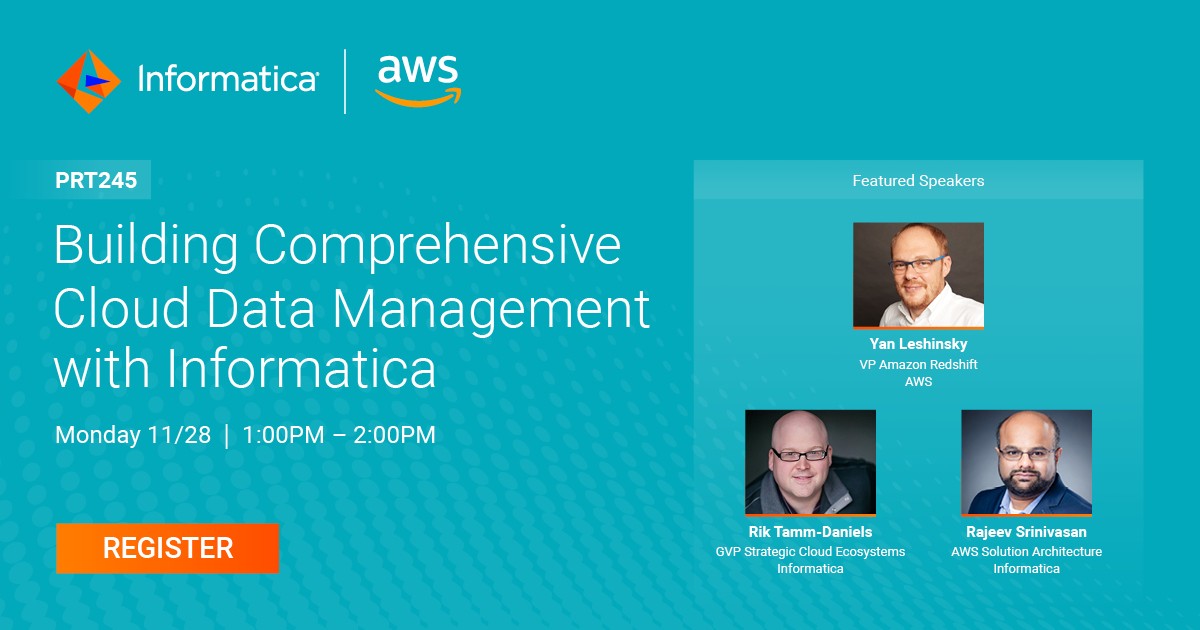 Andy Romano en LinkedIn: #awsreinvent #informatica #aws_partner #infa Andy Romano en LinkedIn: #awsreinvent #informatica #aws_partner #infa