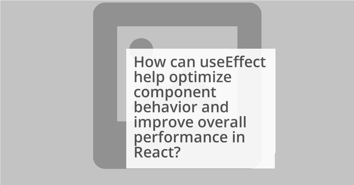 React Jobs on LinkedIn: Optimizing React Component Behavior with the ... React Jobs on LinkedIn: Optimizing React Component Behavior with the ...