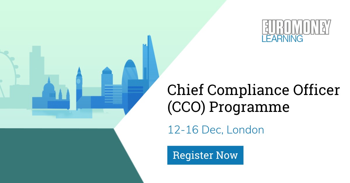 Euromoney Learning on LinkedIn: Chief Compliance Officer (CCO) Programme Euromoney Learning on LinkedIn: Chief Compliance Officer (CCO) Programme