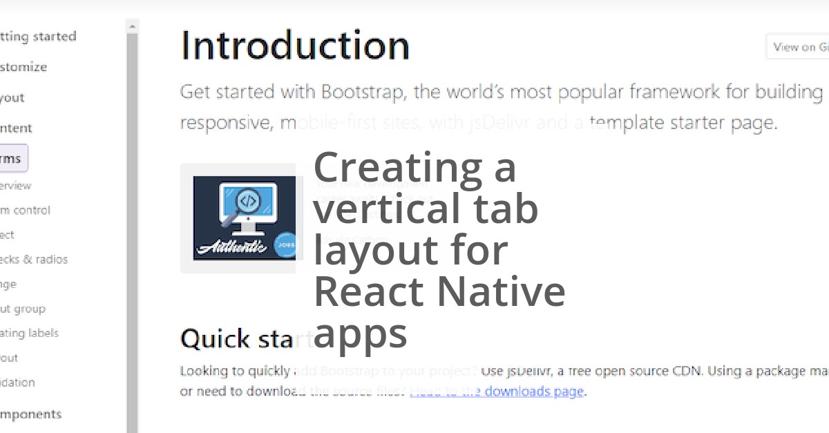 React Jobs on LinkedIn: Creating a vertical tab layout for React Native ... React Jobs on LinkedIn: Creating a vertical tab layout for React Native ...