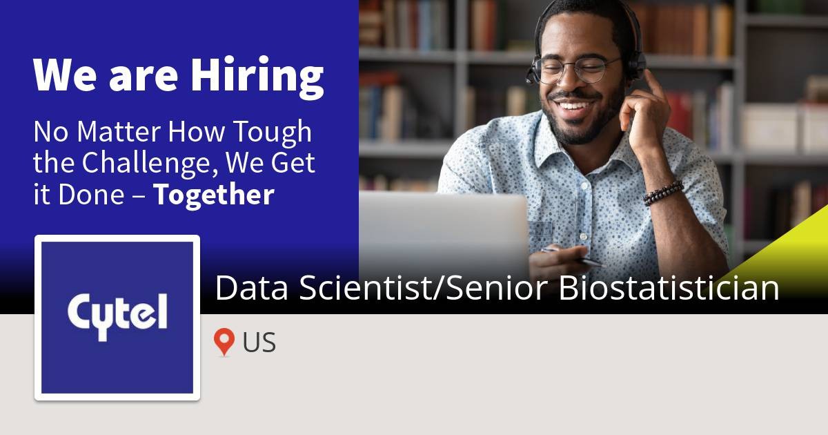 Emma Higgins on LinkedIn: Job: Data Scientist/Senior Biostatistician at ... Emma Higgins on LinkedIn: Job: Data Scientist/Senior Biostatistician at ...