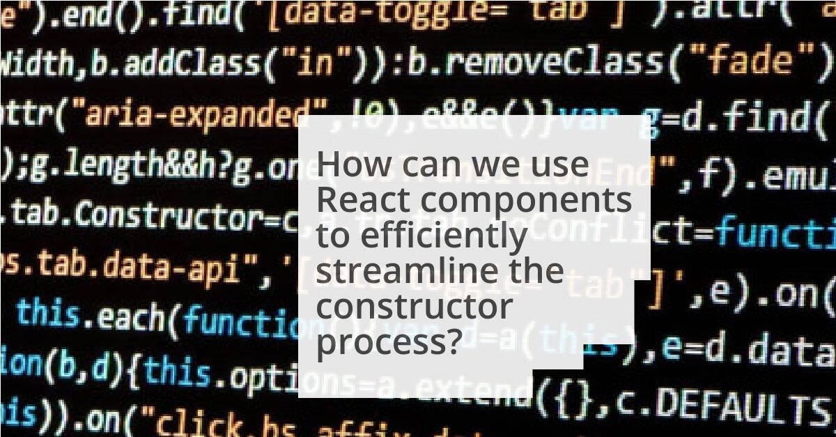 React Jobs on LinkedIn: Streamlining Constructors in Functional React ... React Jobs on LinkedIn: Streamlining Constructors in Functional React ...