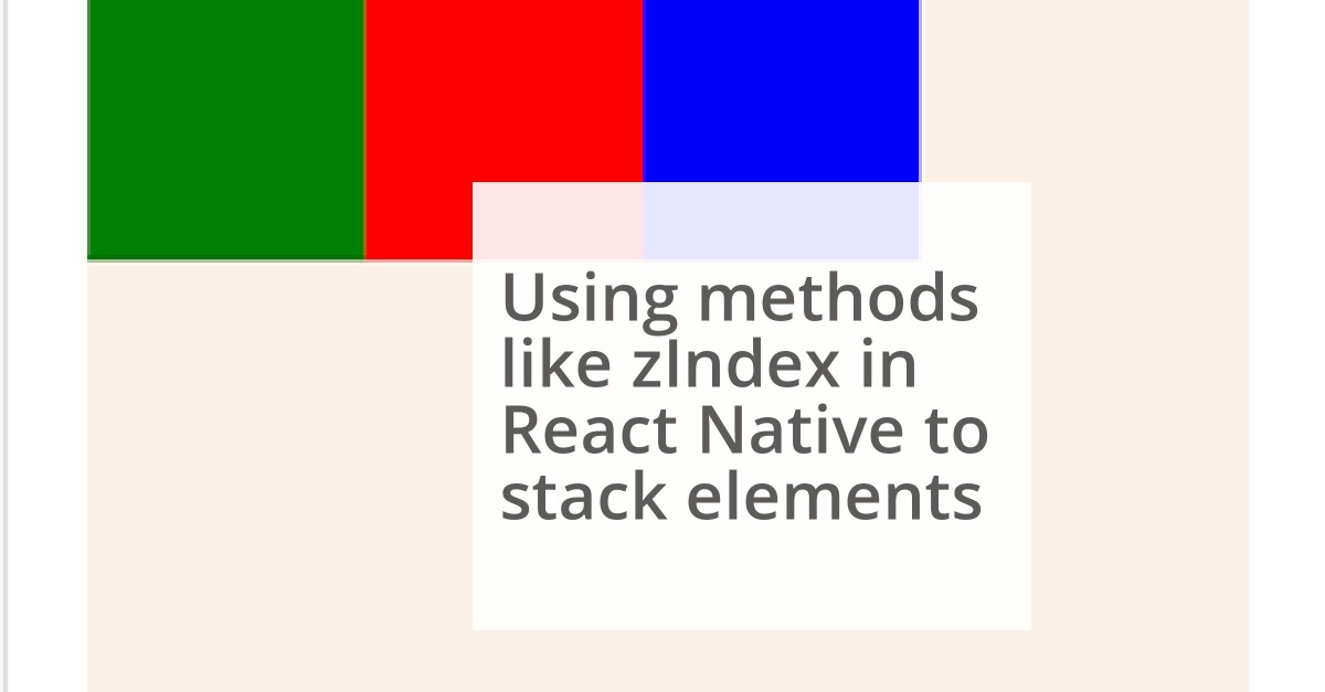 React Jobs on LinkedIn: Using methods like zIndex in React Native to ... React Jobs on LinkedIn: Using methods like zIndex in React Native to ...