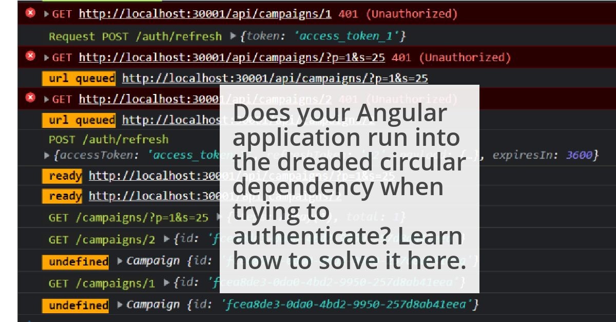Oleksandr Ryzhyk on LinkedIn: Authentication in Angular: The Circular ... Oleksandr Ryzhyk on LinkedIn: Authentication in Angular: The Circular ...