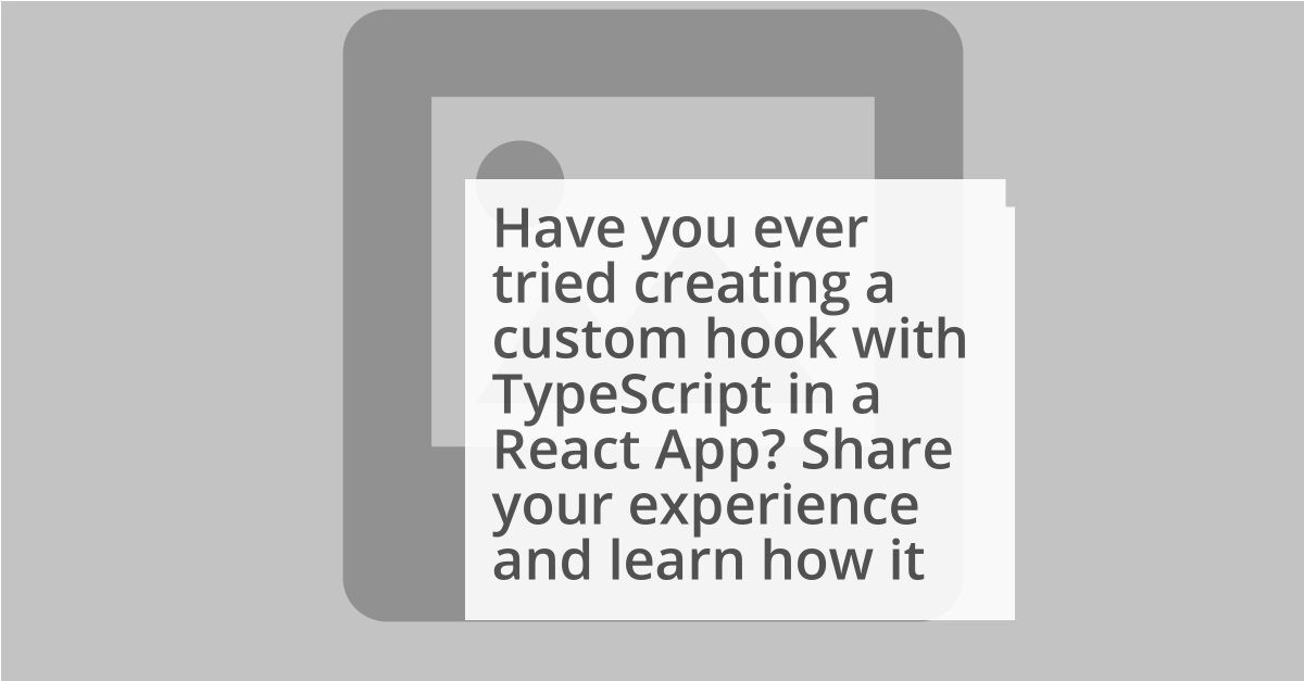 React Jobs on LinkedIn: Create a Custom Hook with TypeScript in a React ... React Jobs on LinkedIn: Create a Custom Hook with TypeScript in a React ...
