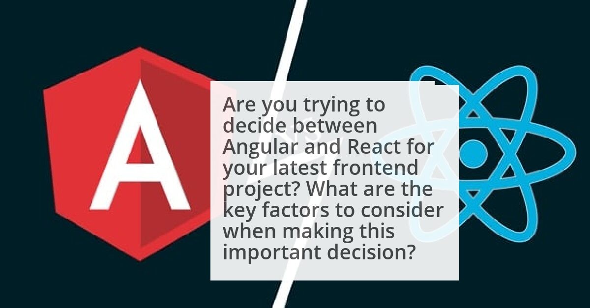 Angular Jobs on LinkedIn: Angular vs. React: How to Choose the Right ... Angular Jobs on LinkedIn: Angular vs. React: How to Choose the Right ...