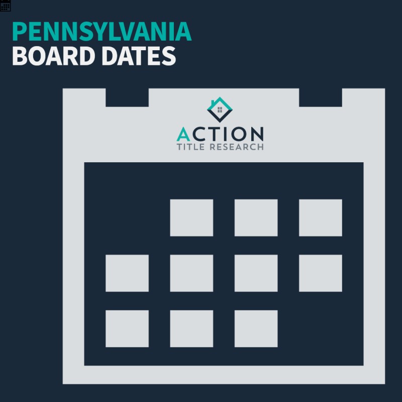 Action Title Research, LLC on LinkedIn: PA Board Dates Action Title Research, LLC on LinkedIn: PA Board Dates
