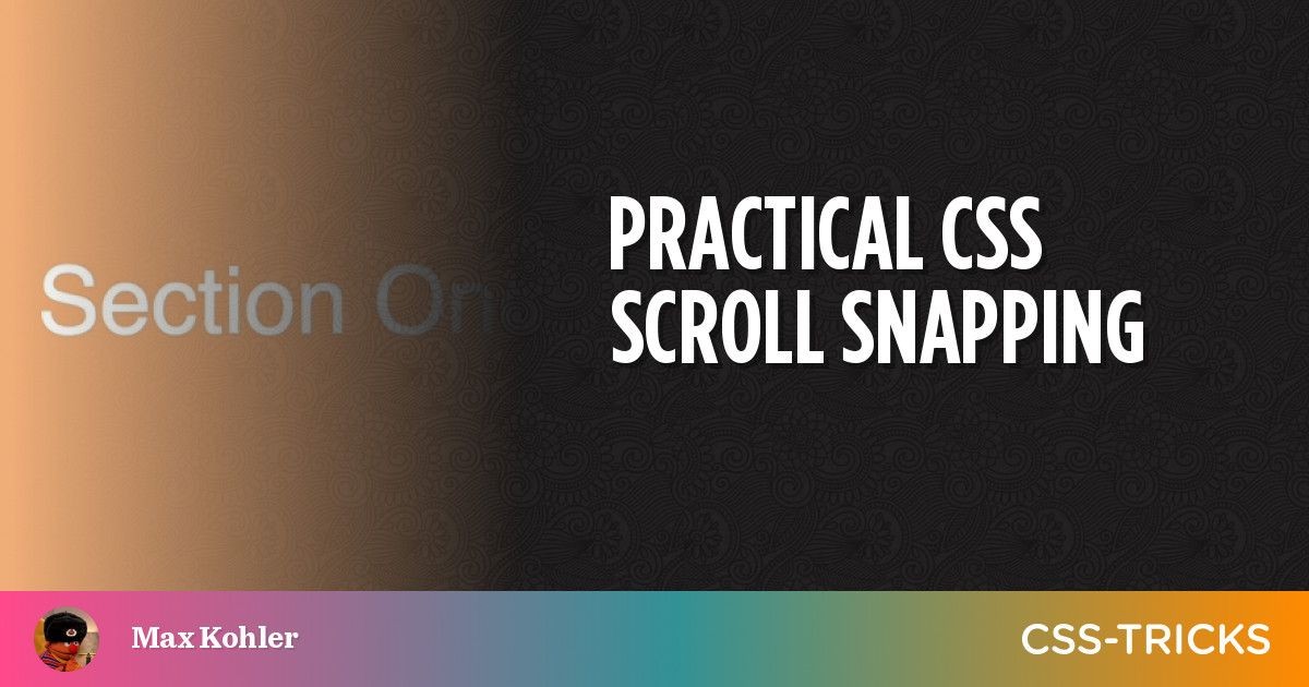 Jason Carpenter on LinkedIn: Practical CSS Scroll Snapping Jason Carpenter on LinkedIn: Practical CSS Scroll Snapping
