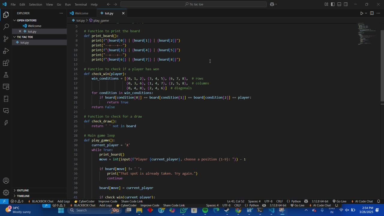#python #coding #gamedevelopment #tictactoe #programming | Rakshan G Rao #python #coding #gamedevelopment #tictactoe #programming | Rakshan G Rao