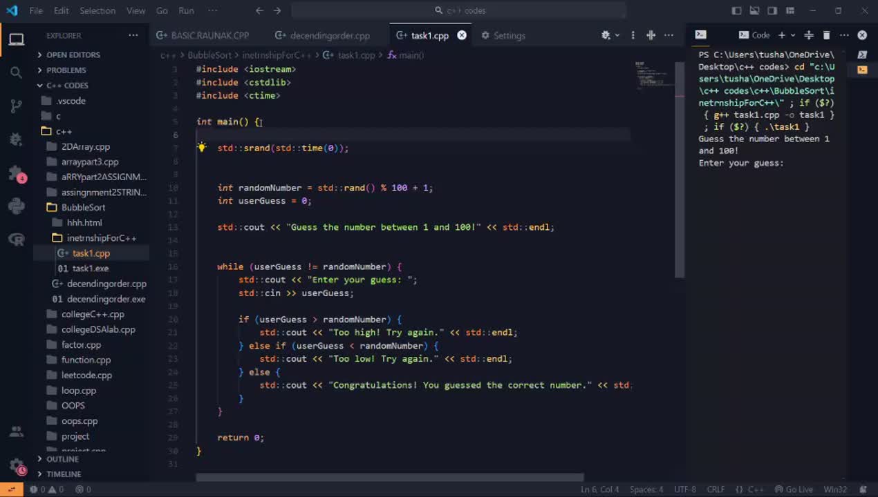 TUSHAR SINGH on LinkedIn: #cplusplus #programming #internship #codsoft ... TUSHAR SINGH on LinkedIn: #cplusplus #programming #internship #codsoft ...