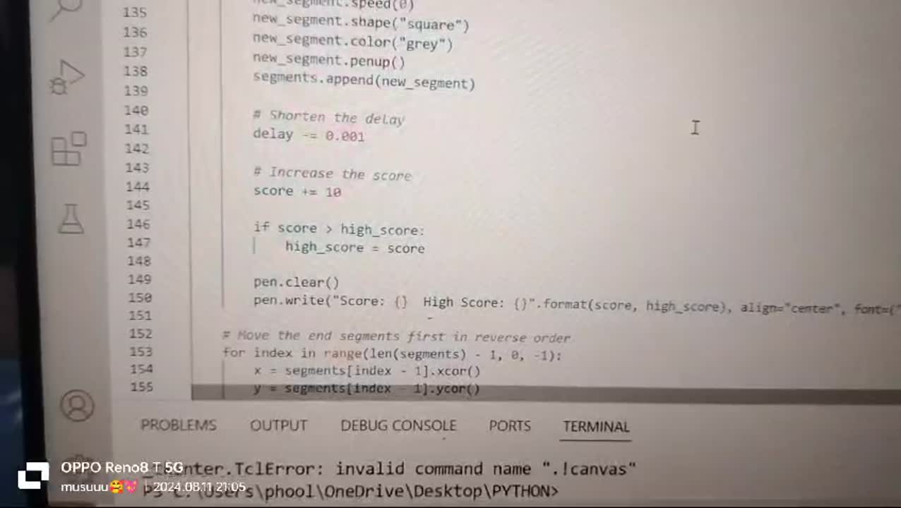 Muskan . on LinkedIn: Task 3 Snake game using python InternPe Muskan . on LinkedIn: Task 3 Snake game using python InternPe