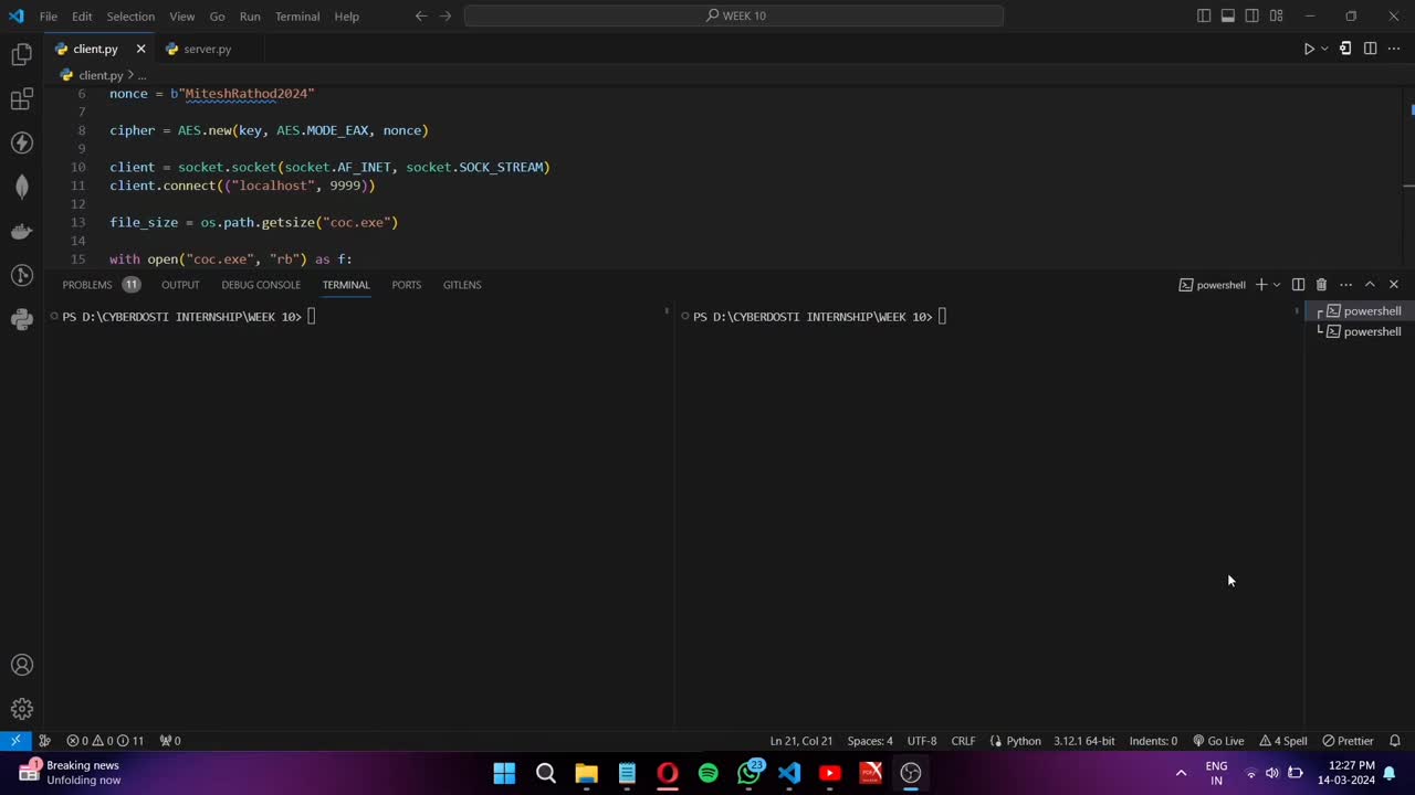 Project: Secure File Transfer with Socket | Mitesh Rathod posted on the ... Project: Secure File Transfer with Socket | Mitesh Rathod posted on the ...