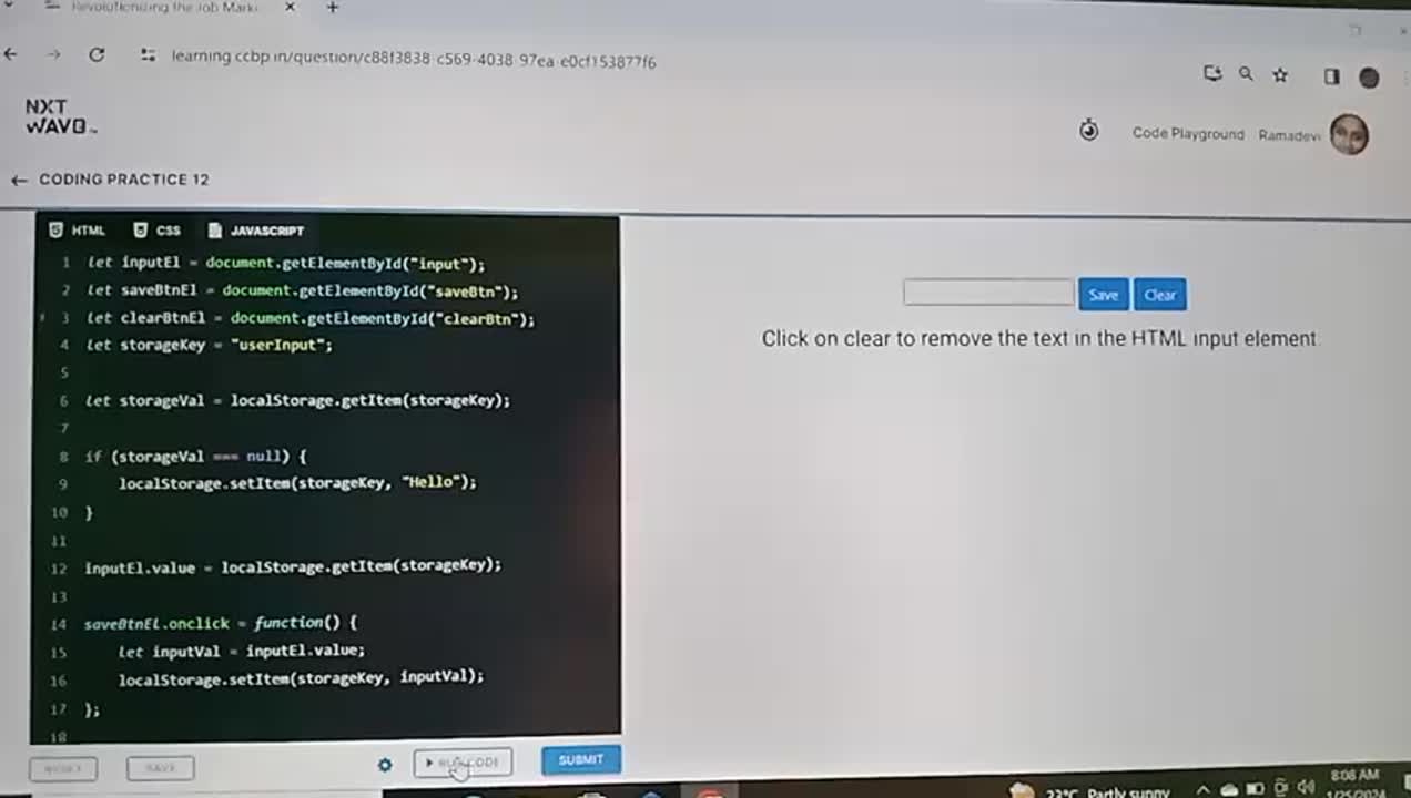 Ramadevi Marturi on LinkedIn: #ccbp #javascript #html #css # ... Ramadevi Marturi on LinkedIn: #ccbp #javascript #html #css # ...