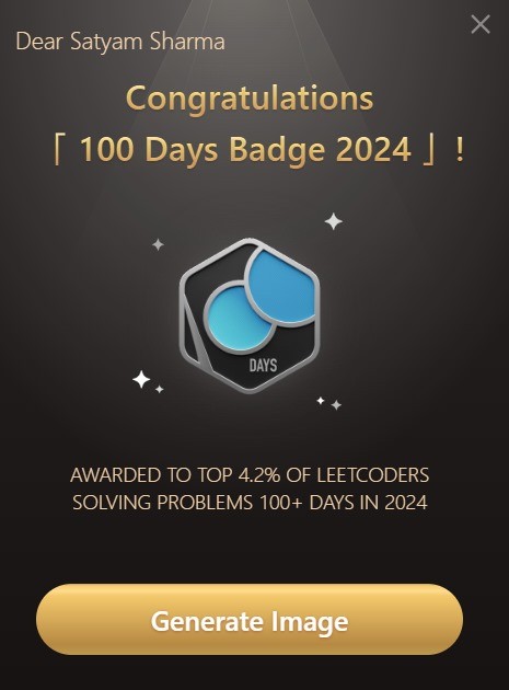 Satyam Sharma on LinkedIn: #codingjourney #leetcode #100daysofcode # ... Satyam Sharma on LinkedIn: #codingjourney #leetcode #100daysofcode # ...
