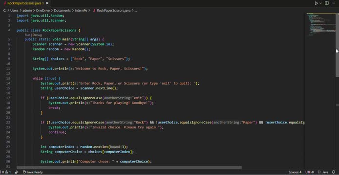 #java #programming #coding #rockpaperscissors #learning #dsa #internpe ... #java #programming #coding #rockpaperscissors #learning #dsa #internpe ...