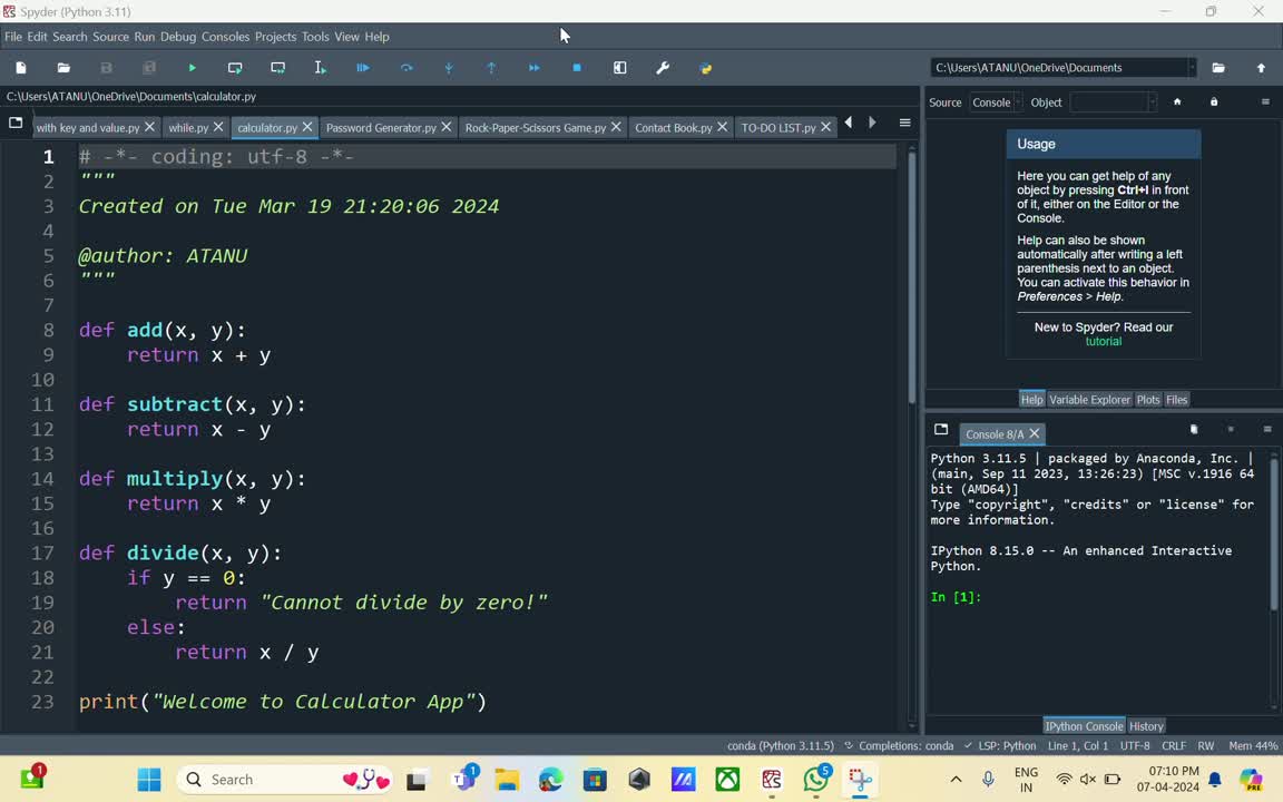 Finished a calculator project in Python | Atanu Mondal posted on the ... Finished a calculator project in Python | Atanu Mondal posted on the ...