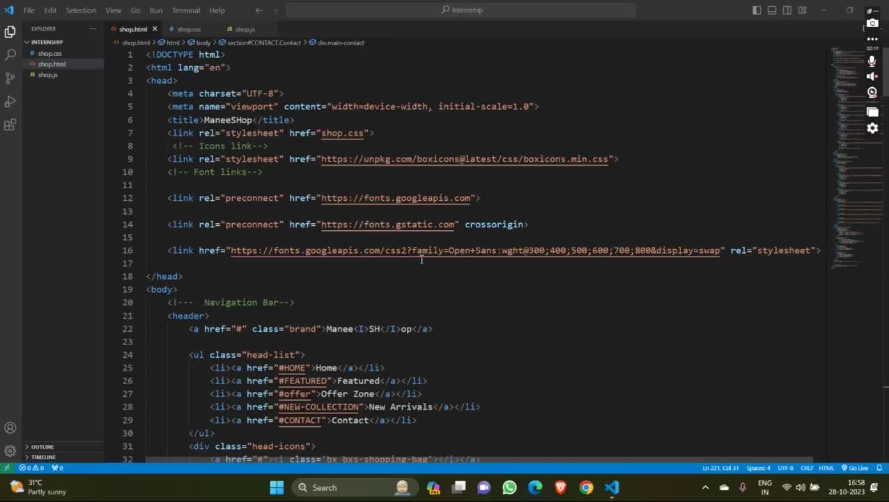 MANEESH DEVARAKONDA on LinkedIn: #internpe #html #css #js # ... MANEESH DEVARAKONDA on LinkedIn: #internpe #html #css #js # ...
