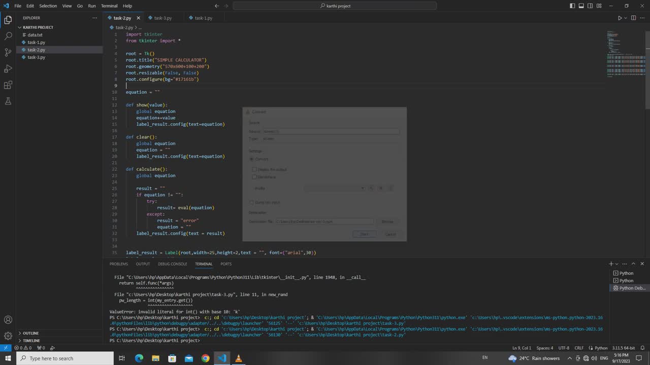 Completed python calculator project with CodSoft | Karthikeyan ... Completed python calculator project with CodSoft | Karthikeyan ...