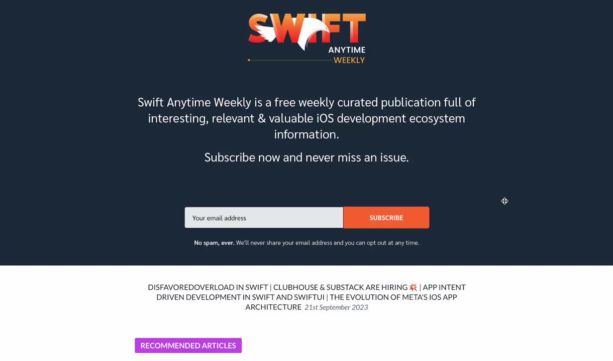 Swift Anytime on LinkedIn: Swift Anytime Weekly - Issue 47 Swift Anytime on LinkedIn: Swift Anytime Weekly - Issue 47