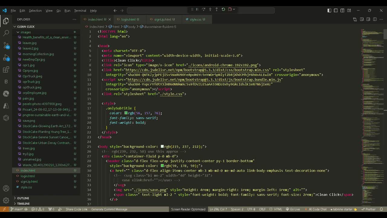 Clean Click: a web development project using HTML, CSS, Bootstrap ... Clean Click: a web development project using HTML, CSS, Bootstrap ...