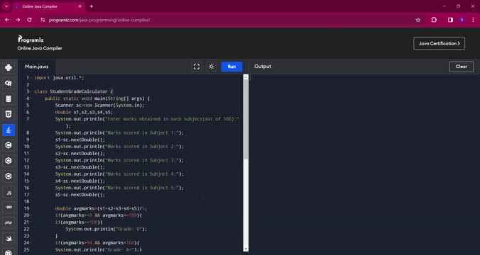 Finished my Codsoft internship with Java mark calculation | Gowtham ... Finished my Codsoft internship with Java mark calculation | Gowtham ...