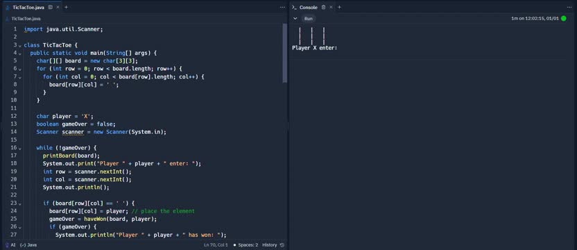 Completed Task 2 in Java programming with Tic Tac Toe | Navneet Mishra ... Completed Task 2 in Java programming with Tic Tac Toe | Navneet Mishra ...