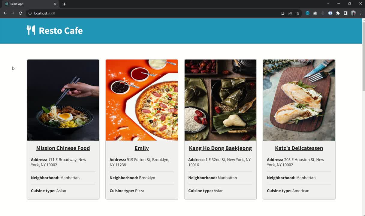New React JS project: Restaurant App | Anju P posted on the topic ... New React JS project: Restaurant App | Anju P posted on the topic ...