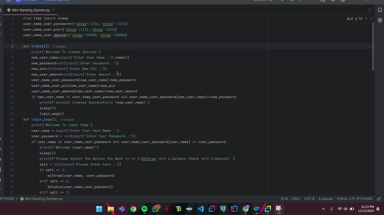 DHAMODHARAN K on LinkedIn: #python #coding #bankingsystem #project # ... DHAMODHARAN K on LinkedIn: #python #coding #bankingsystem #project # ...