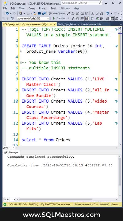 SQLMaestros on LinkedIn: #sqlserver #sql #tsql #azuresql SQLMaestros on LinkedIn: #sqlserver #sql #tsql #azuresql