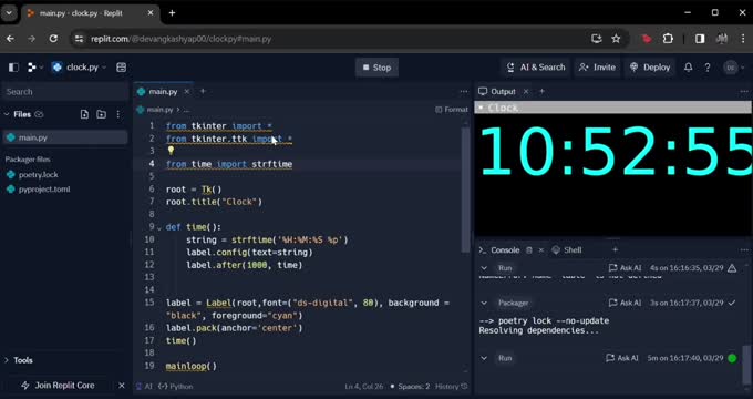 Devang Kashyap on LinkedIn: {Task - 1 Digital Clock using Python} I ... Devang Kashyap on LinkedIn: {Task - 1 Digital Clock using Python} I ...