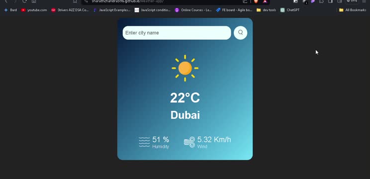 Developed a weather app using HTML, CSS, and JavaScript | Sharath Joshi ... Developed a weather app using HTML, CSS, and JavaScript | Sharath Joshi ...