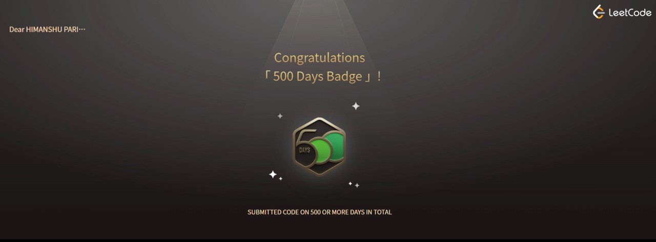 Himanshu Parihar on LinkedIn: #500daysofcode #leetcode #collegetocareer ... Himanshu Parihar on LinkedIn: #500daysofcode #leetcode #collegetocareer ...
